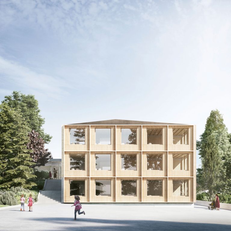 Extension d’un bâtiment scolaire à Riaz, Josep Ferrando + David Recio + CAAL – BETA