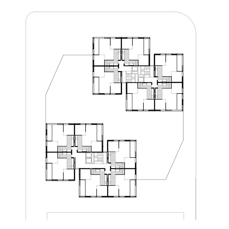 Building for 66 dwellings, moarqs + Sofía Cacchione + Hiha Studio + Bxd ...